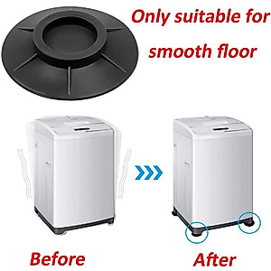 Bestgle 4 Pcs Washing Machine Anti Vibration Rubber Pads, Non-Slip Noise Absorbing Base Foot Stabilizer Pads Mat for Support Protects Washer and Dryer Machine Pedestals Feet