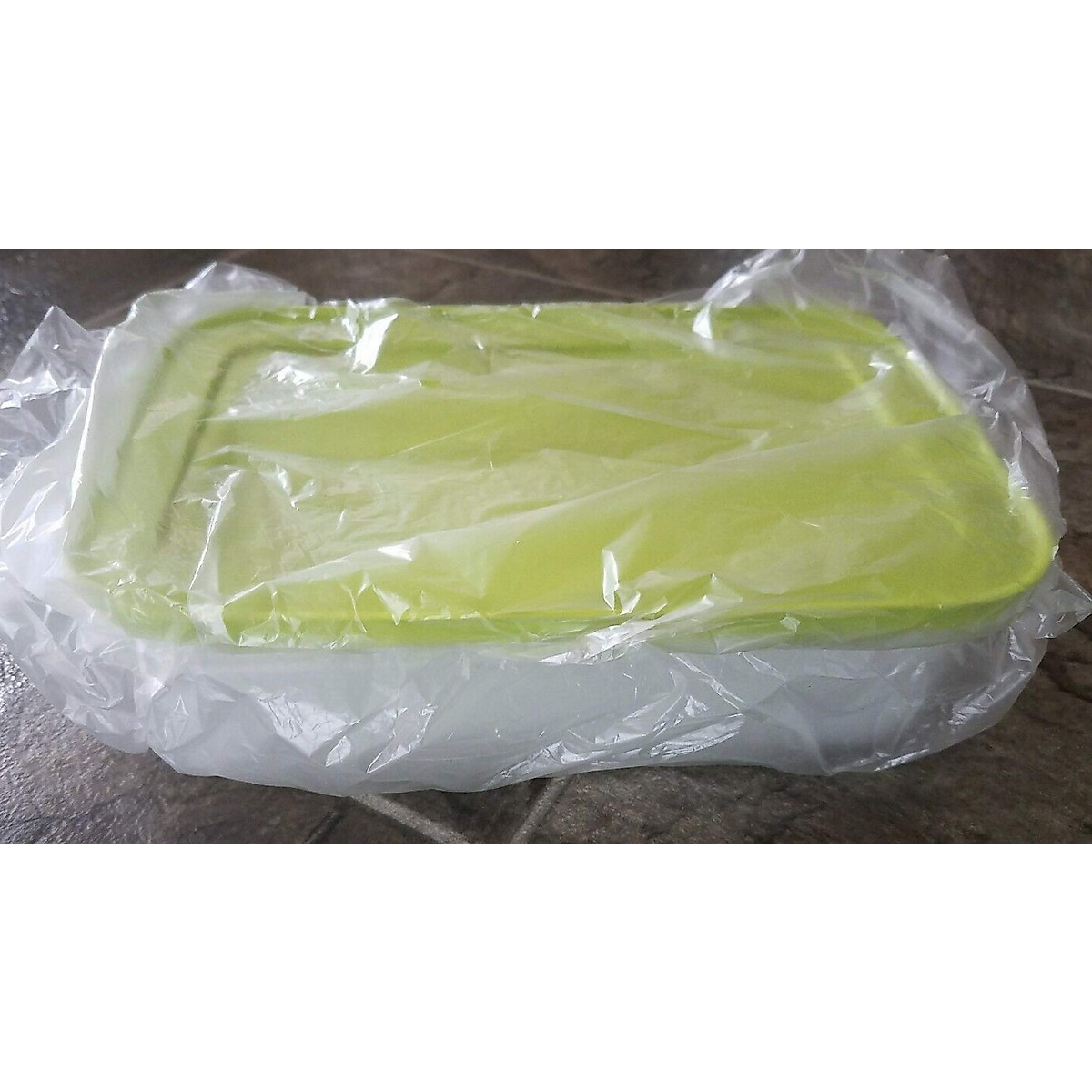 Tupperware Freezing Containers Green With Lid 1 Litre 1000 Ml Leak-Proof Flat Khltruhe Freezer