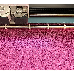Crafasso 12" x 12" 300gms Heavy & Premium Glitter cardstock, 15 Sheets, Raspberry