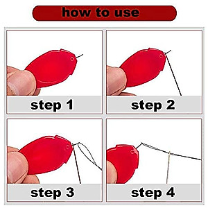 Needle Threader for Sewing Plastic Wire Loop DIY Simple Needle Threader Hand Tool Sewing Tool for Sewing Crafting (5 pcs, Style 1)
