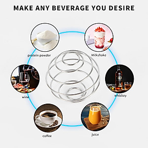 BooMetCheer 4 Pcs 2.1-Inch Large Size Shaker Balls for Protein Shakes,Milkshake and Salad Dressing,Stainless Steel Shaker Ball,Blender Ball Replacement