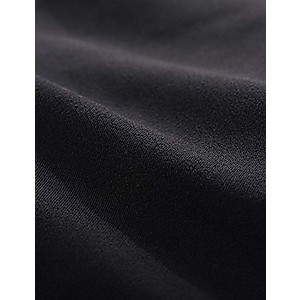 CRZ YOGA Women's High Neck Longline Sports Bra - Padded Racerback Yoga Bra Crop Tank Top with Built in Shelf Bra Black Medium