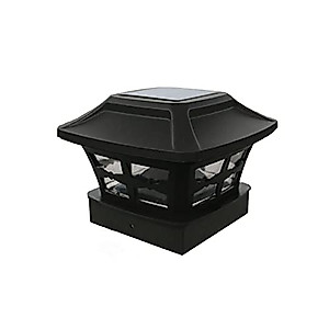JSBDPHW Creative Personality LED Column Light Outdoor Solar Pillar Lamp Waterproof IP45 Courtyard Fence Post Light Villa Garden Lawn Decoration Landscape Light