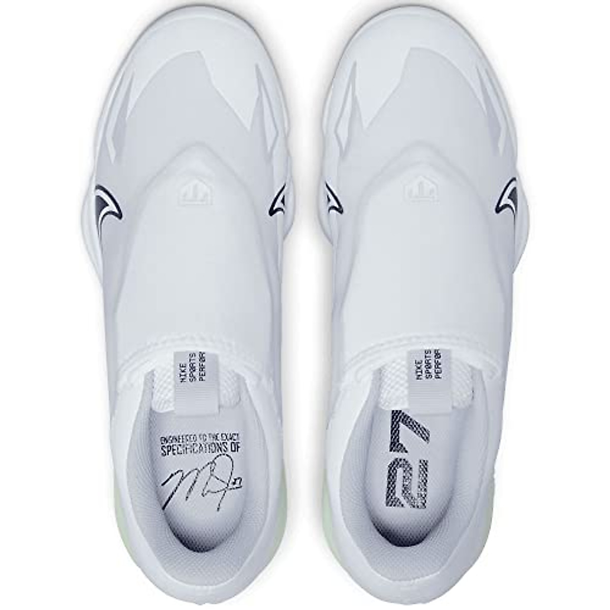 Nike Force Zoom Trout 8 Pro CZ5915-100 White-Black Men's Metal Baseball Cleats 13 US