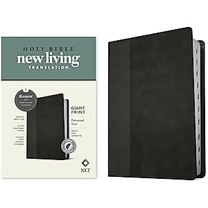 NLT Personal Size Giant Print Bible, Filament-Enabled Edition (LeatherLike, Black/Onyx, Indexed, Red Letter): Includes Free Access to the Filament ... Notes, Devotionals, Worship Music, and Video