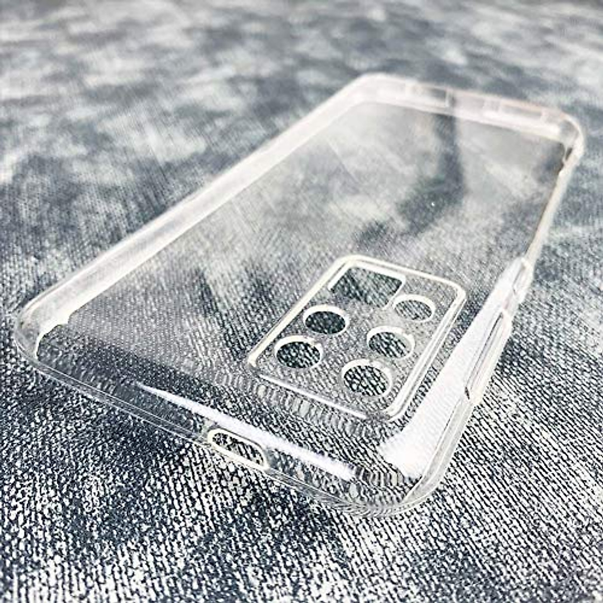 Ytaland for Oukitel C21 Case,with Tempered Glass Screen Protector. (2 in 1) Crystal Clear Soft Silicone Shockproof TPU Transparent Bumper Protective Phone Case Cover