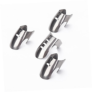 OKUMEYR 4pcs Thumb Protector Peeling Finger Guard Finger Guard Slicing Chef Finger Protector Finger Cutting Guard Finger Cutting Protector Finger Protectors Stainless Knife Guard Anti-cut