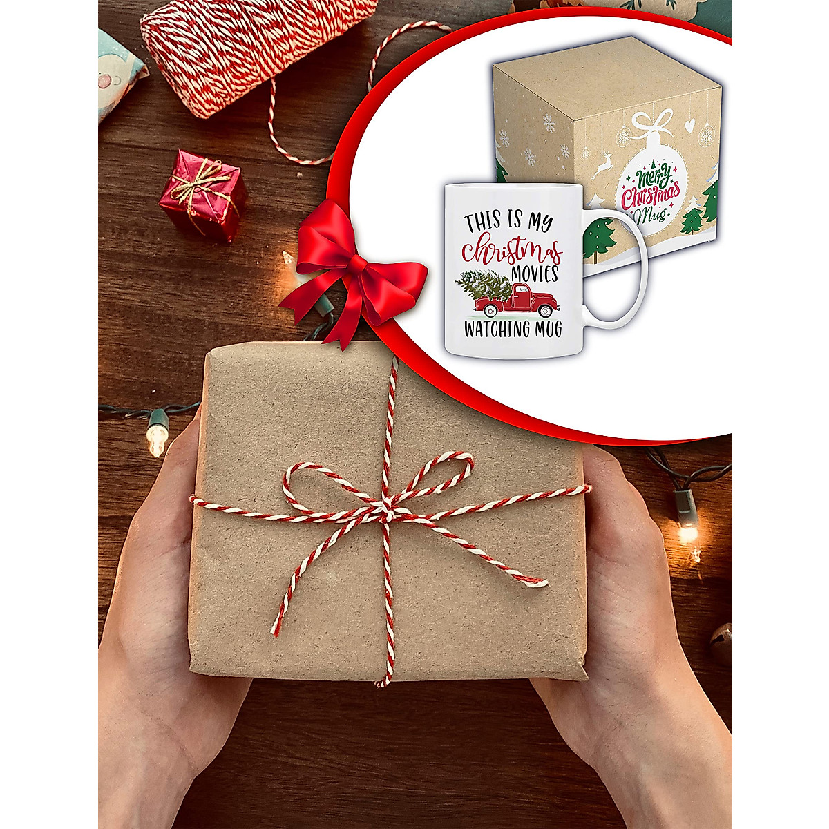 BLUE RIBBON Christmas Gifts, This is My Christmas Movies Watching Mug, in Decorative Box