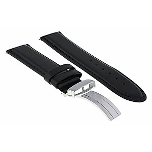 Ewatchparts 18-24MM GENUINE LEATHER WATCH BAND SMOOTH DEPLOY CLASP COMPATIBLE WITH IWC