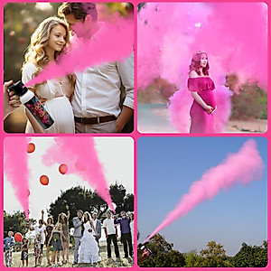 Gender Reveal Fire Extinguisher 2 Pack, Gender Reveal Decor, Baby Girl Reveal Party Ideas 100% Biodegragable for Gender Reveal Decorations（Pink）