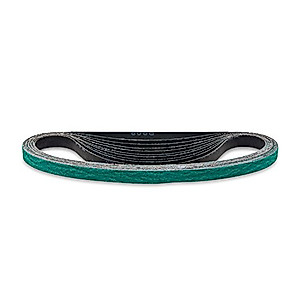 Red Label Abrasives 1/2 X 18 Inch 36 Grit Zirconia File Sanding Belts, 10 Pack