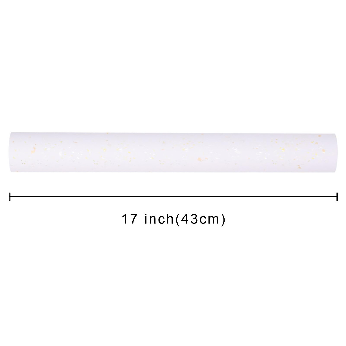 Flyhill Mini Roll Wrapping Paper-17inch*16.5ft（23.4sq.ft.ttl-White Gold Snowflake Foil Design with Smooth for Christmas,Birthday,Holiday,Wedding,Baby Shower