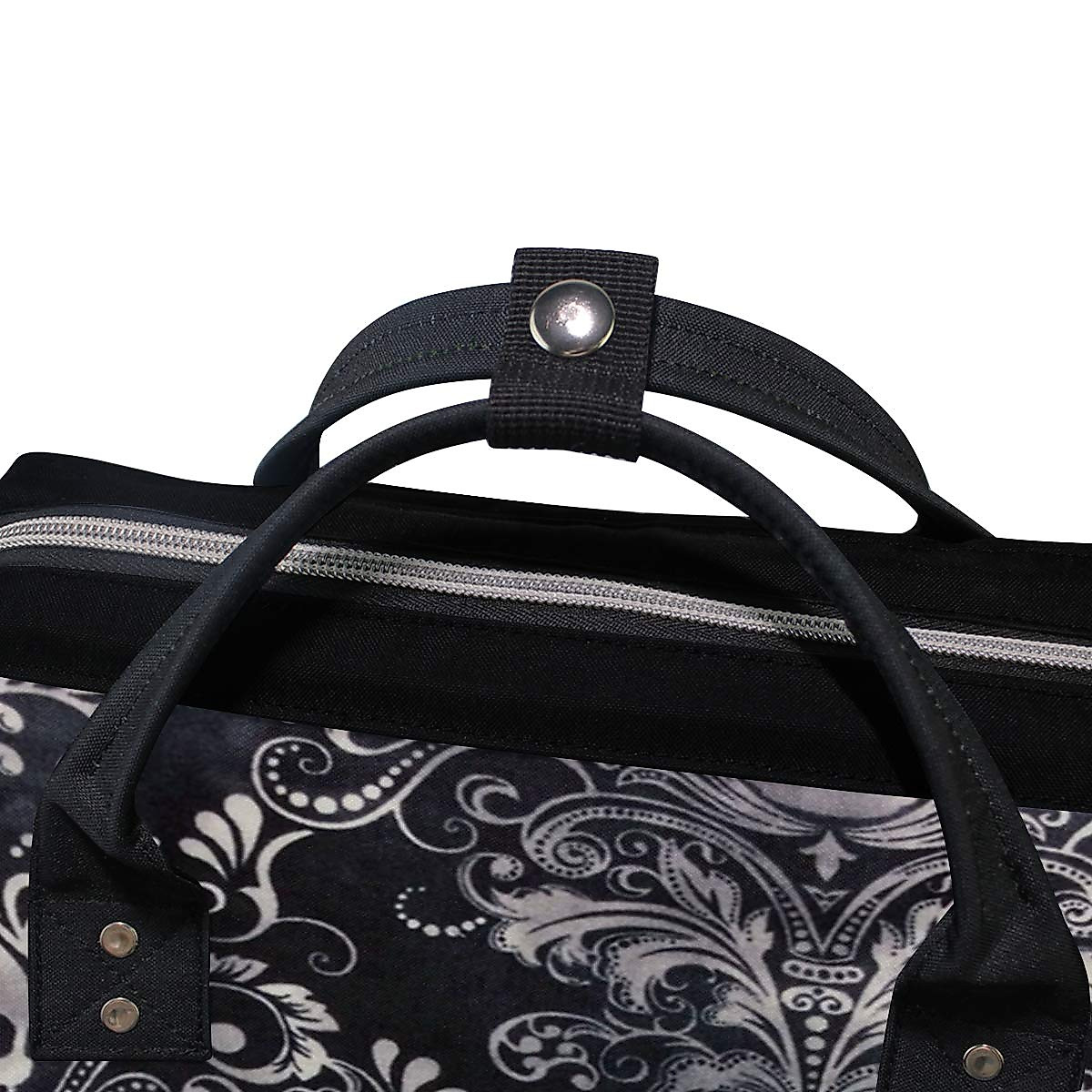 Diaper Bags Gothic Skull Damask Scary Halloween Fashion Mummy Backpack Multi Functions Large Capacity Nappy Bag Nursing Bag for Baby Care for Traveling