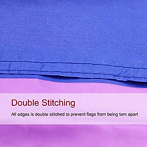 EKEV 3x5 Foot Bisexual Pride Flag - LGBT Bi Gay Flags with Brass Grommets & Canvas Header & Double Stitched & Vivid Bright Colors