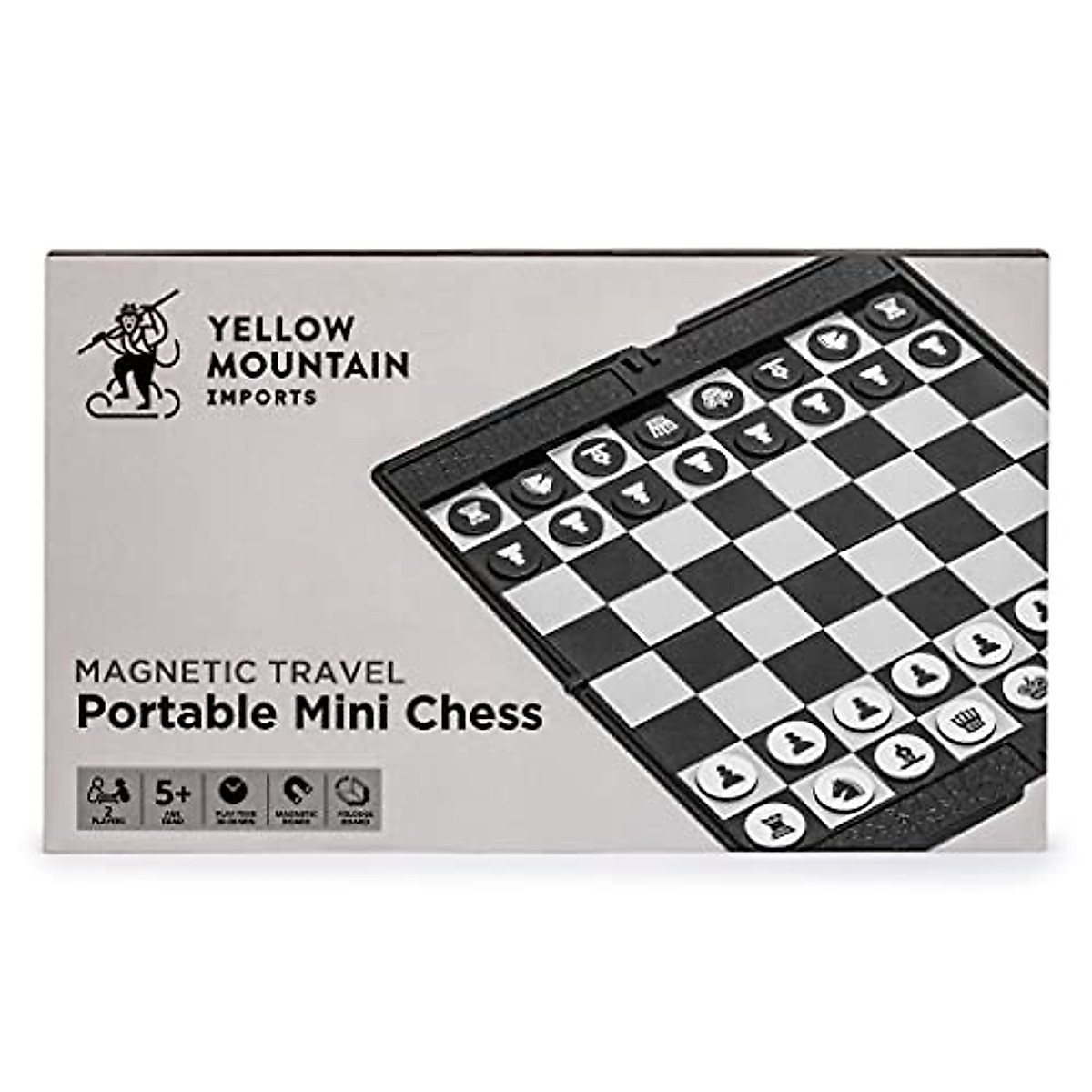 Yellow Mountain Imports Magnetic Travel Foldable Chess Wallet Set (7.9-Inch) - Portable & Perfectly Travel-Size