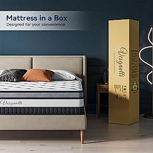 Vesgantti California King Mattress 12 Inch Innerspring Multilayer Hybrid Cal King Size Mattress - Ergonomic Design with Memory Foam and Pocket Spring Mattress - Box Top Series Medium Firm Feel