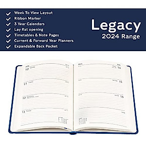 Collins Legacy 2024 Diary A5 Week To View Diary - Business Planner and Organiser - January to December 2024 Diary - Weekly - Mint - CL53.61-24