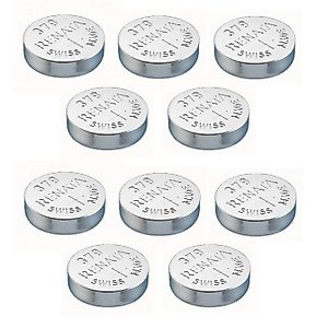 Renata Watch Battery Swiss Made Renata 379 or SR521SW OR AG0 1.5V (10 Batteries, 379 or SR 521 SW)
