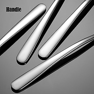 ZDFQly 4.7" Coffee Spoon Set, 6-Piece Espresso Spoons 304 Stainless Steel Mini Spoons for Dessert Appetizer, Mirror Polished, Dishwasher Safe