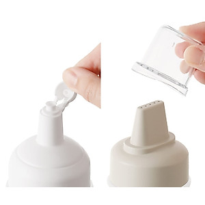 RROAD Measurable Condiment Squeeze Bottle 4PACS Sauce Squeeze Bottle Household plastic squeeze bottle kitchen tomato salad 5-hole squeeze bottle