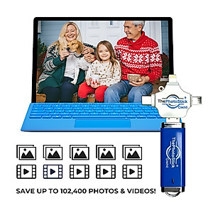ThePhotoStick® Omni 256GB - Secure Photo & Video Backup and Transfer | USB & Multiport Connection | Integrated Software | Portable Memory | External Storage | File Save & Transfer