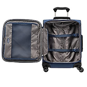 Travelpro Tourlite Softside Expandable Luggage with 4 Spinner Wheels, Lightweight Suitcase, Men and Women, Blue, Carry-On 19-Inch