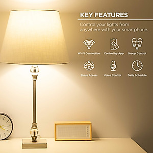 A19 Smart White LED Bulb, 60W, Non-Dimmable, 3-Pack