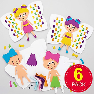 Baker Ross AT534 Fairy Weaving Kits - Pack of 6, Introductory Sewing for Beginners and for Kids Arts and Crafts Projects