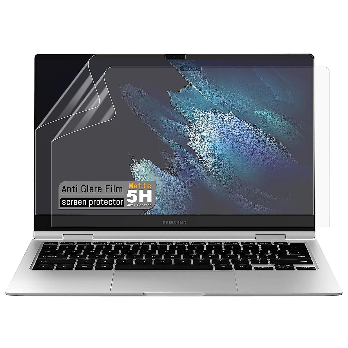 UUONDO 2 Pack Anti-Glare Screen Protector for 13.3" Samsung Galaxy Book Pro 360 /Book Flex/Book Ion/Book S/Notebook 7 Series with 16:9 Aspect Ratio Laptop, Matte