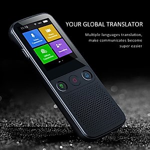 Language Voice Translator Device Portable Smart Translator Two Way Online 138 Languages Real Time - Black