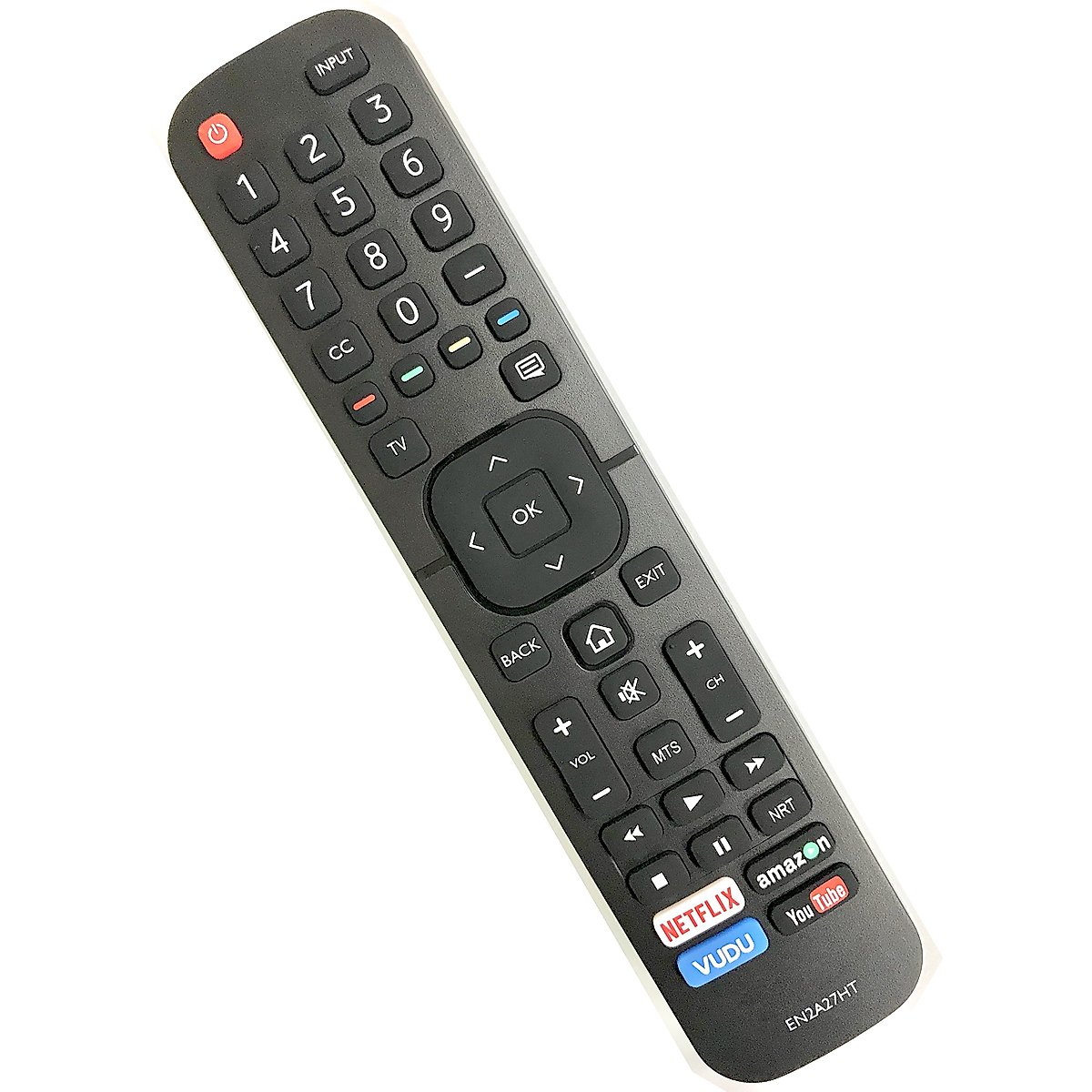 Universal for Hisense-Smart-TV-Remote, EN2A27HT Remote Compatible with All Hisense 4K LED HD UHD Smart TVsl with Netflix, YouTube, VUDU Buttons