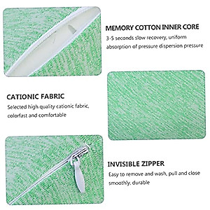 Hemoton 1Pc Lumbar Pillow Waist Pads Pillow for Home Pillow for Waist Orthopedic Pillow Tournure Support Cushion Memory Pillow Waist Support Cushion Tournure Pillow to Sleep Apple Green