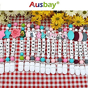 Personalized Animal Head Pacifier Clip (Car Grey)