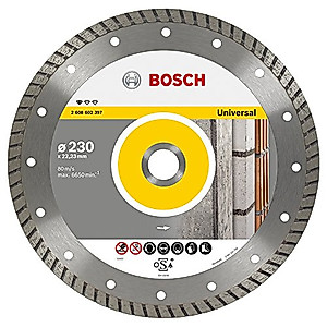 Bosch 2608602397 Standard for Universal Turbo Diamond Cutting Disc, 230mm Ø, 22.23mm x 2.5mm x 10mm
