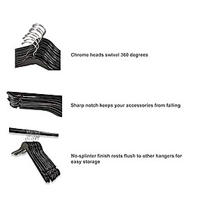 Pillowtex Wood Top Hangers - Set of 10 White Hangers