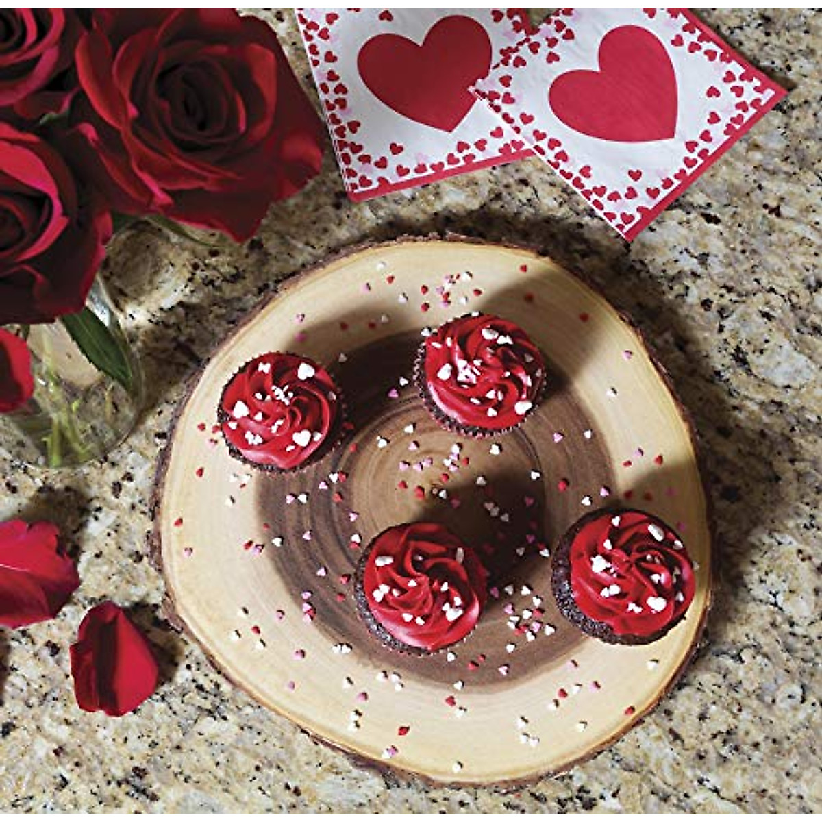 Lipper International 1040B Acacia Bark Slab Board for Serving Cheese, Crackers, and Hors D'oeuvres, Medium, 10" - 12"