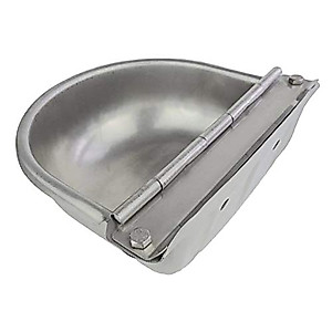 Automatic Water Feeder Trough Bowl with Pipe for Cattle Horse Goat Sheep Dog Animals Stainless Pet Livestock Tool