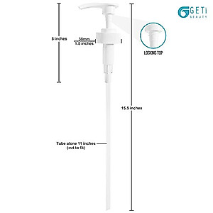 GETi Heavy Duty Liquid Dispenser Pump for Shampoo - Conditioner - Soap - Pet Shampoo - Fits Gallon - 128oz Bottles and Jugs 4cc Output - 1 Pack