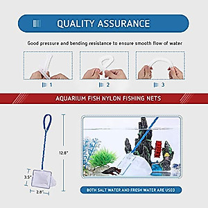 VIVOSUN Aquarium Gravel Cleaner Siphon Fish Tank Vacuum Cleaner with Fishing Net Long Nozzle Water Flow Controller - BPA Free