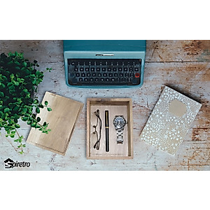 Spiretro Wooden Storage Box with Lid, Stash Box, Keepsake Chest to Organize Jewelry, Coins, Cards, Small Treasure, Handmade Natural Acacia Decorative Crate, Brown- 8 x 6 x 3 inches