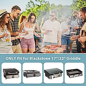 SHINESTAR 5FT Propane Adapter Hose with Regulator for Blackstone 17 & 22 Inch Flat Top Griddle, Propane Elbow Adapter Included, Connect to Large Propane Tank