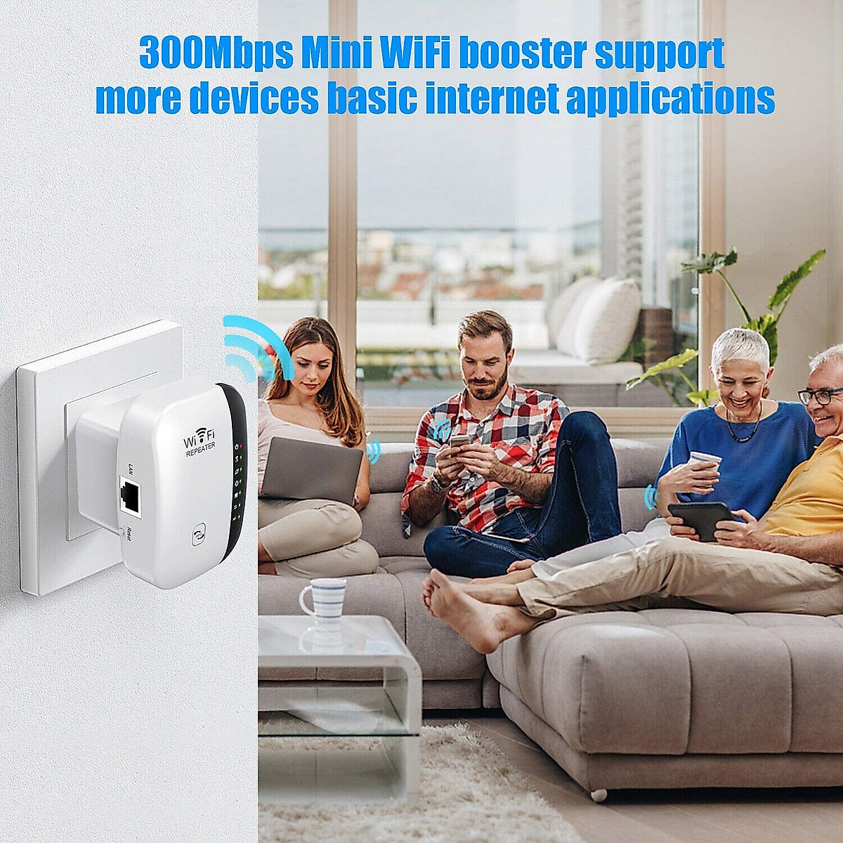 2023 Newest WiFi Extender, WiFi Booster, WiFi Repeater，Covers Up to 2640 Sq.ft and 40 Devices, Internet Booster - with Ethernet Port, Quick Setup, Home Wireless Signal Booster