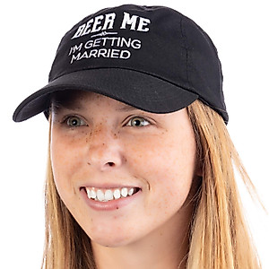 Ann Arbor T-shirt Co. Beer Me, I'm Getting Married | Black Groom Bachelor Party Baseball Cap Dad Hat