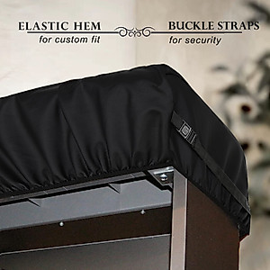 Explore Land Stretchy 88 Keys Piano Keyboard Dust Cover with Music Stand Opening for Digital Electronic Piano (88, Black)