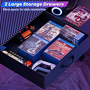 GIKPAL L-Shaped Desk Computer Corner Desk,54 inch Home Gaming Desk, Office Writing Workstation with Storage Shelves, Space-Saving, Rustic Brown