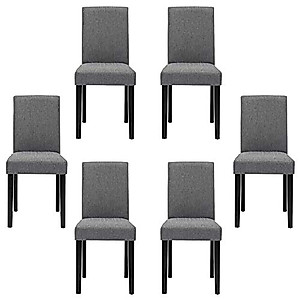 Set of 6 Chairs for Dining Room Mid Century Modern Fabric Upholstered Living Chairs
