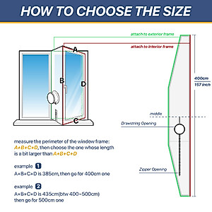 400CM(157") Portable AC Window Seal, Casement Window Vent Kit Seal Kit for Portable Air Conditioner Dryer, 100% Sealing Waterproof Easy to Install for Crank Out/Awning/Skylights Window