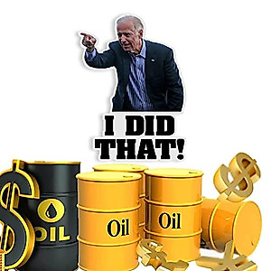 VARGTR 100 Pcs I Did That Biden Stickers, Funny Joe Biden I Did That Stickers Pointed to Your Left and Right Stickers Waterproof Stickers for Gas Pump Motorcycle (Left 100Pcs)