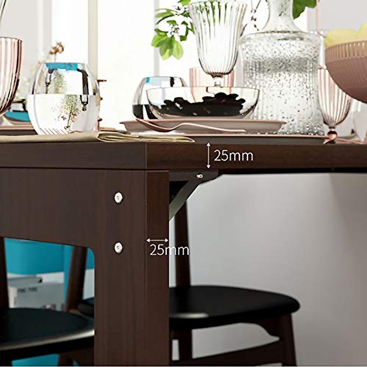 Wall Mounted Table, Fold Out Convertible Desk with A Chalkboard, Multi-Function Computer Writing Floating Desk, for Study, Bedroom or Balcony