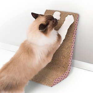 SmartyKat Scratch Ladder Angled Corrugated Cat Scratcher, Catnip Infusion Technology - Brown, One Size
